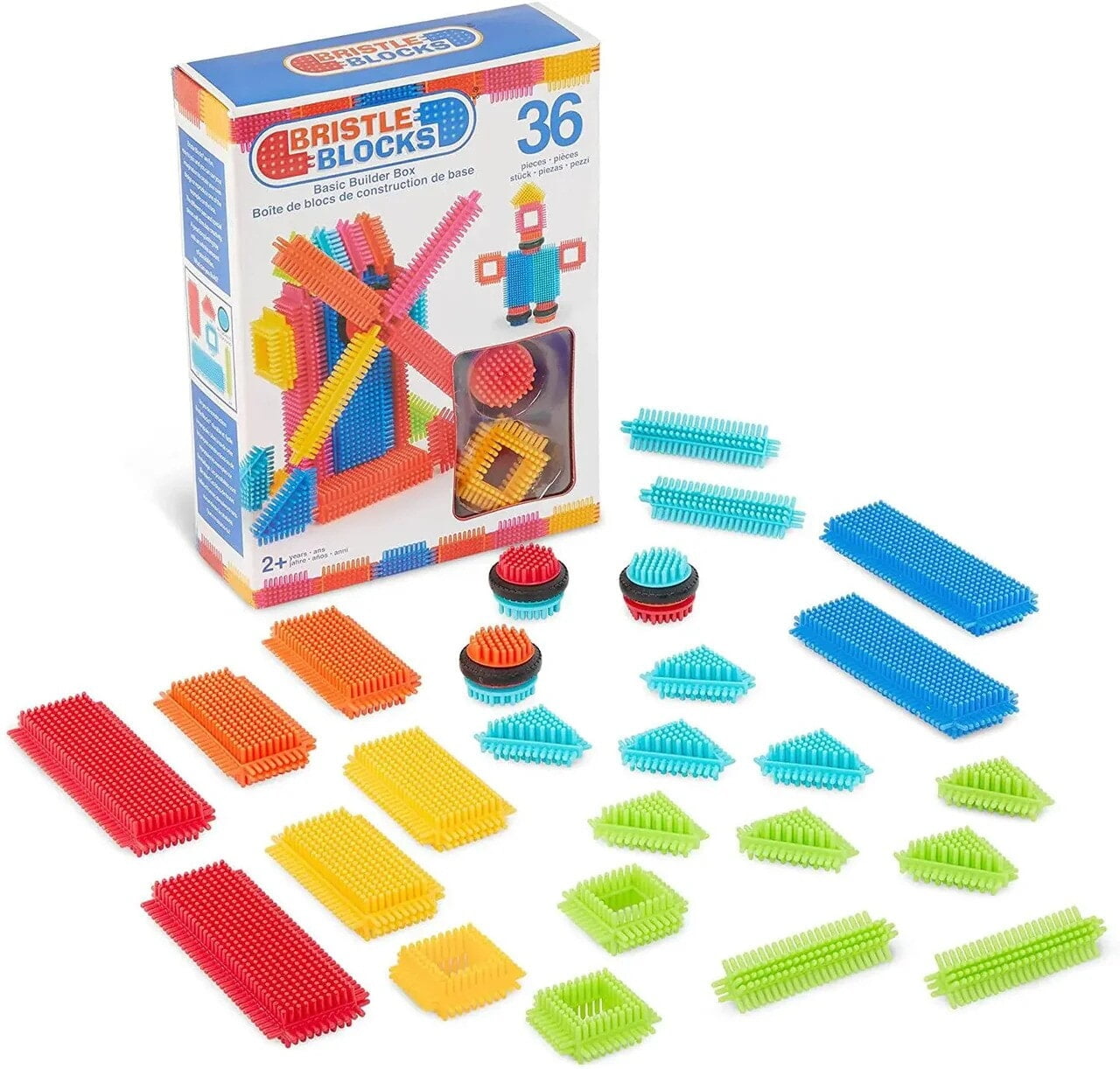 Battat Bristle Blocks - STEM Interlocking Building Blocks - 36pc Playset